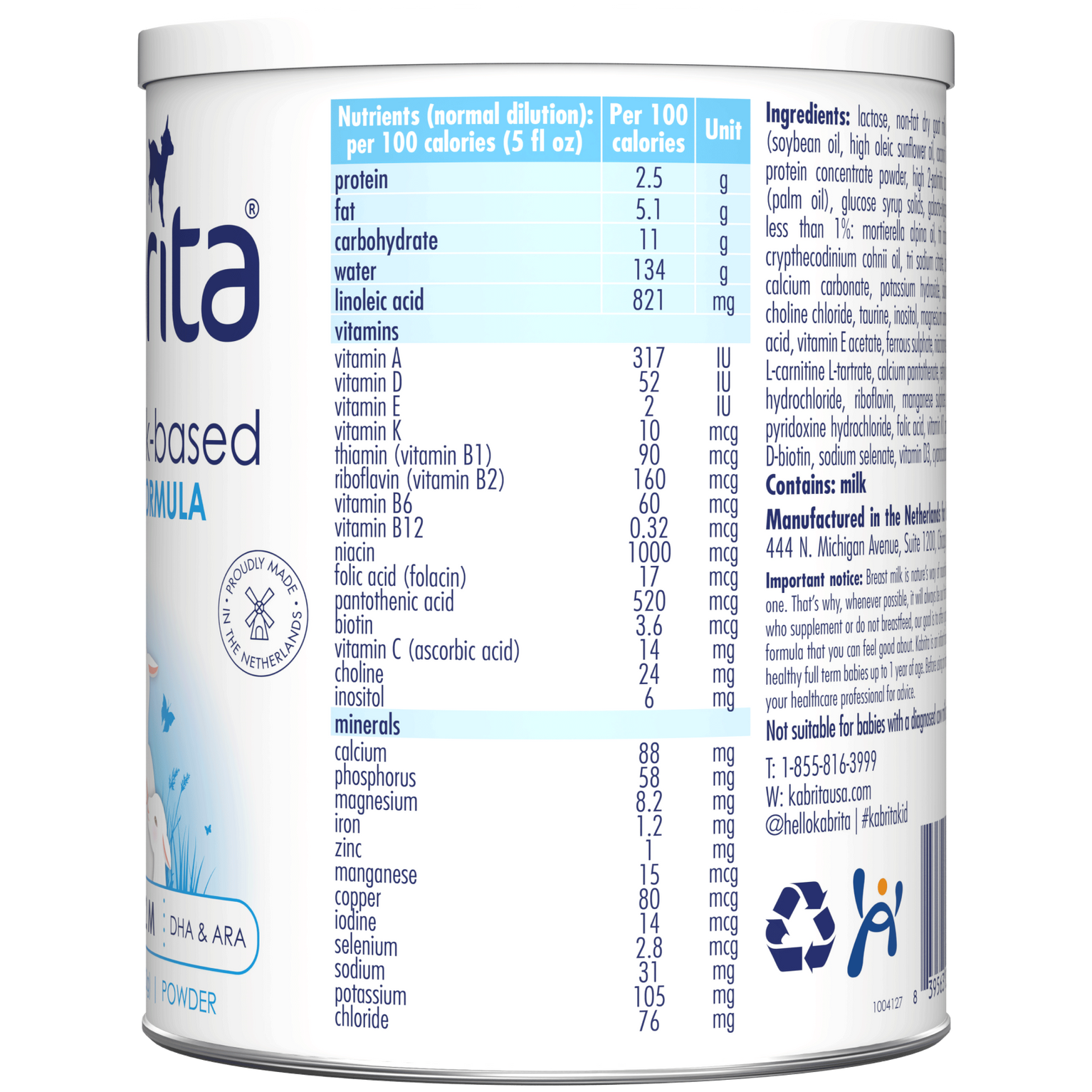 Infant Intro Offer | Goat Milk Formula - Kabrita USA