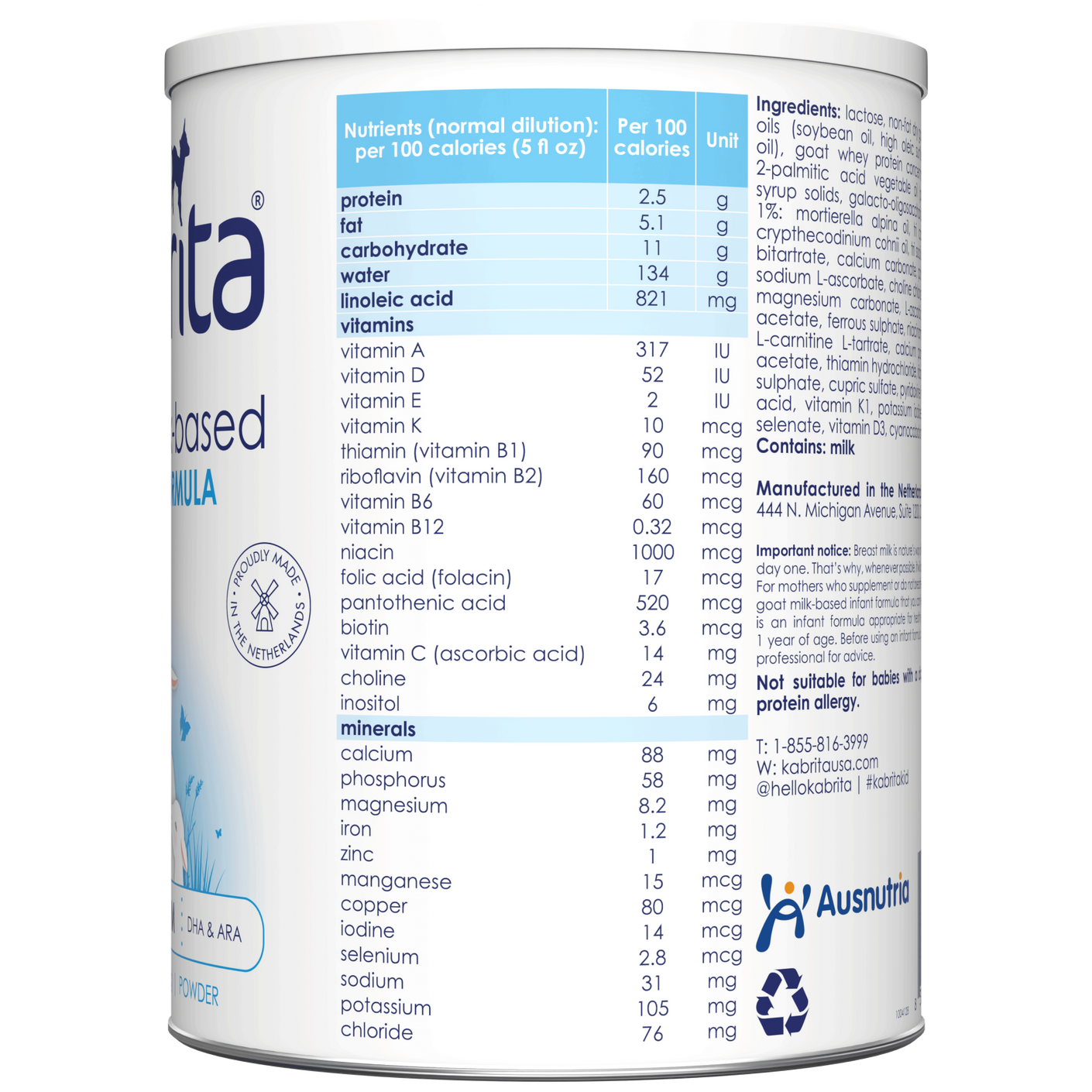 Goat Milk Infant Formula | Goat Milk Formula - Kabrita USA